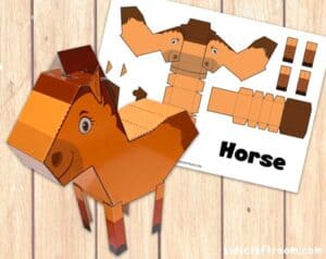 3D Farm Animal Crafts For Kids (Free Printable) - Kids Craft Room