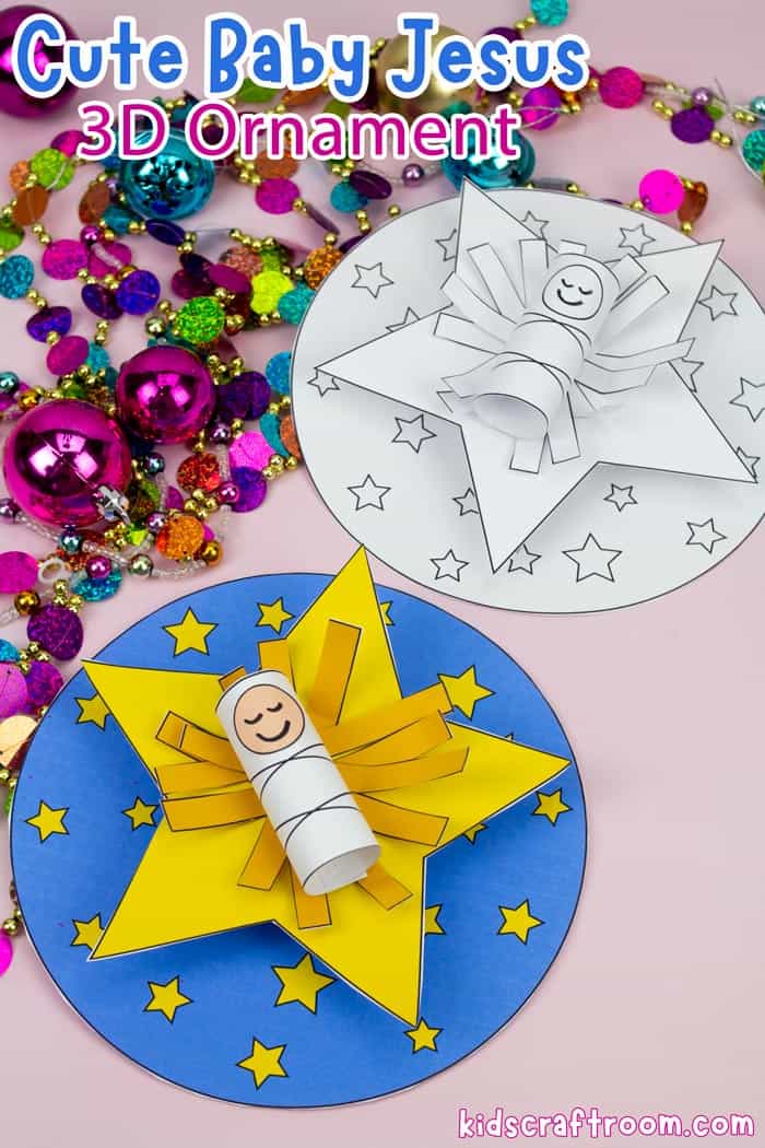 3D Baby Jesus Ornament - Nativity Craft For Kids - Kids Craft Room