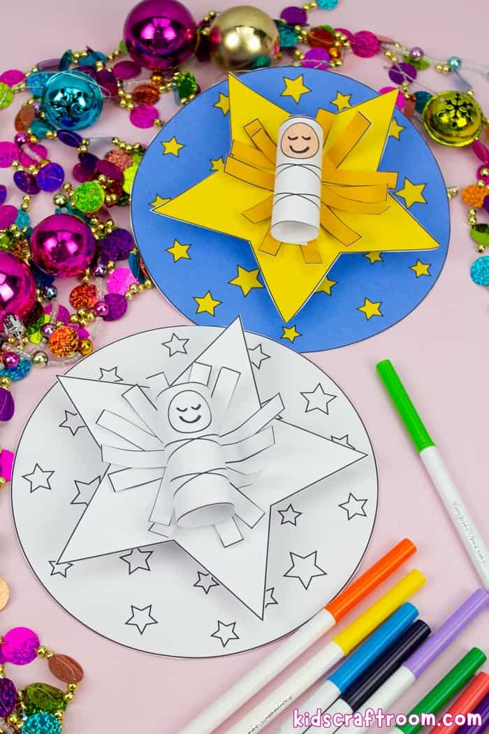 3D Baby Jesus Ornament - Nativity Craft For Kids - Kids Craft Room