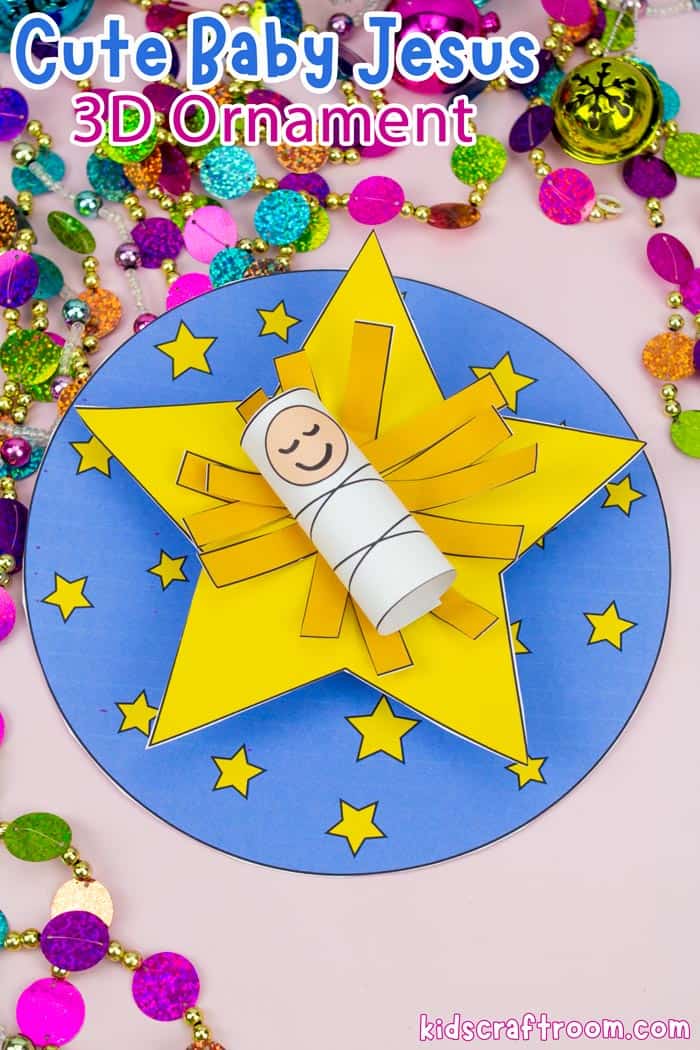 3D Baby Jesus Ornament - Nativity Craft For Kids - Kids Craft Room