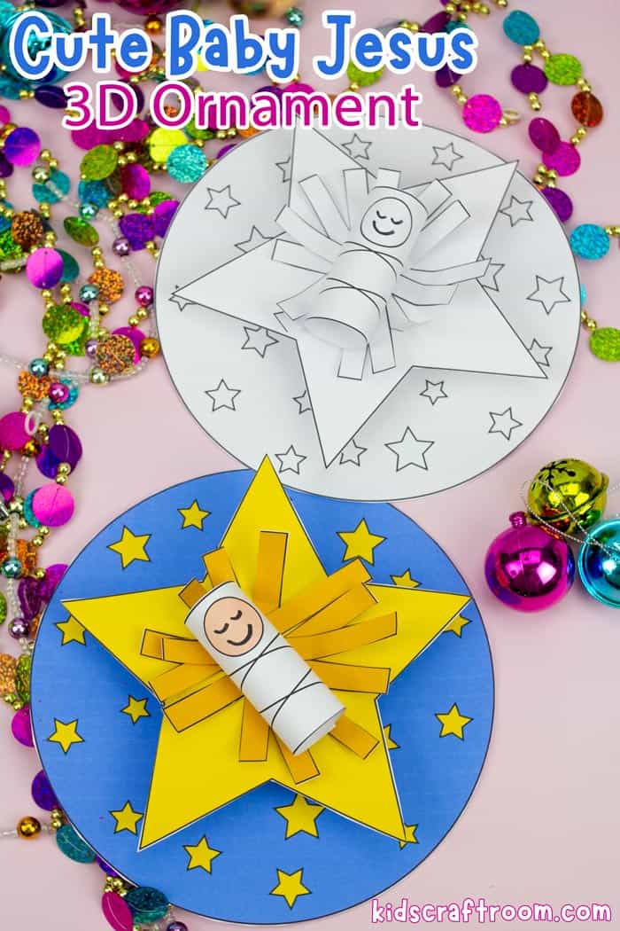3D Baby Jesus Ornament - Nativity Craft For Kids - Kids Craft Room