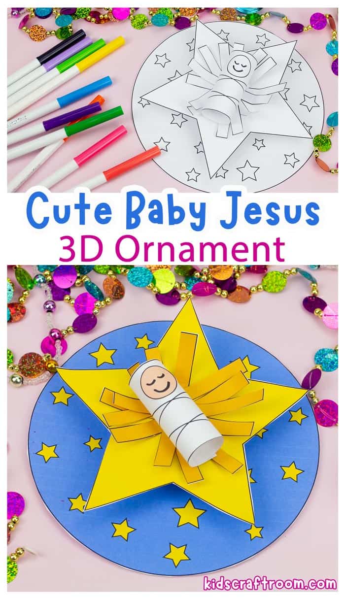 3D Baby Jesus Ornament - Nativity Craft For Kids - Kids Craft Room