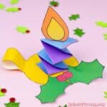 3D Paper Candle Craft For Kids - Christmas, Hanukkah, Diwali - Kids ...