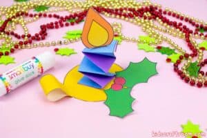 3D Paper Candle Craft For Kids - Christmas, Hanukkah, Diwali - Kids ...