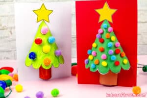 How To Make a Paper 3D Christmas Tree Card - Kids Craft Room