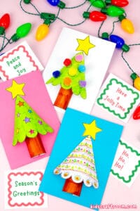 How To Make a Paper 3D Christmas Tree Card - Kids Craft Room