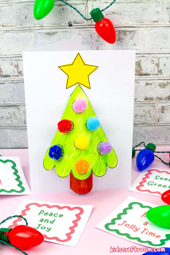 How To Make a Paper 3D Christmas Tree Card - Kids Craft Room