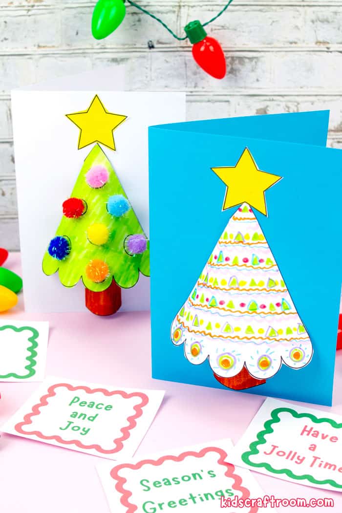 How To Make a Paper 3D Christmas Tree Card - Kids Craft Room