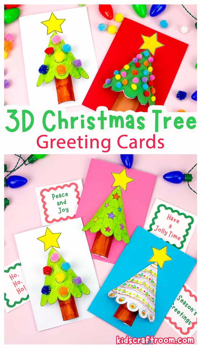 How To Make a Paper 3D Christmas Tree Card - Kids Craft Room