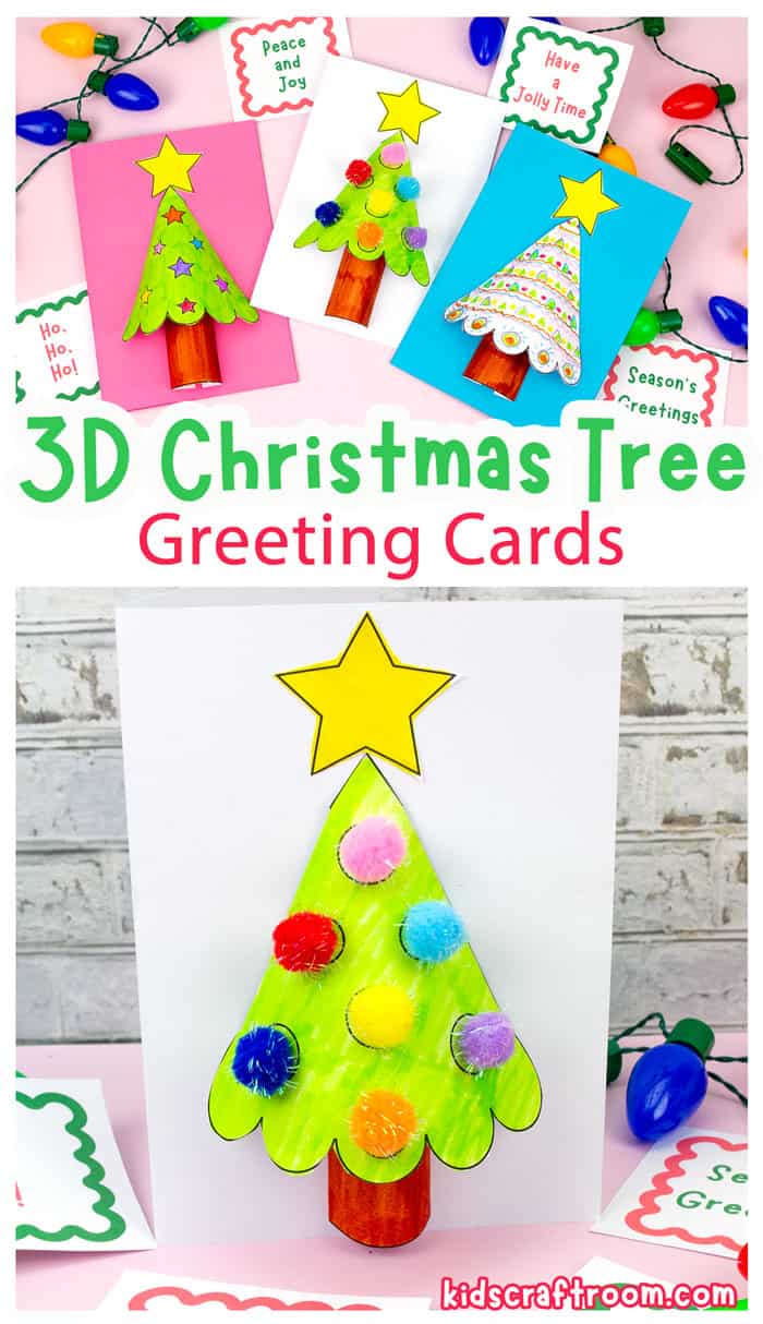 How To Make a Paper 3D Christmas Tree Card - Kids Craft Room