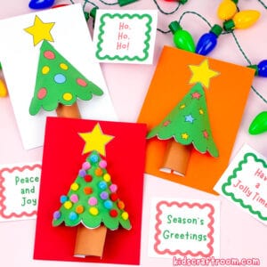 How To Make a Paper 3D Christmas Tree Card - Kids Craft Room
