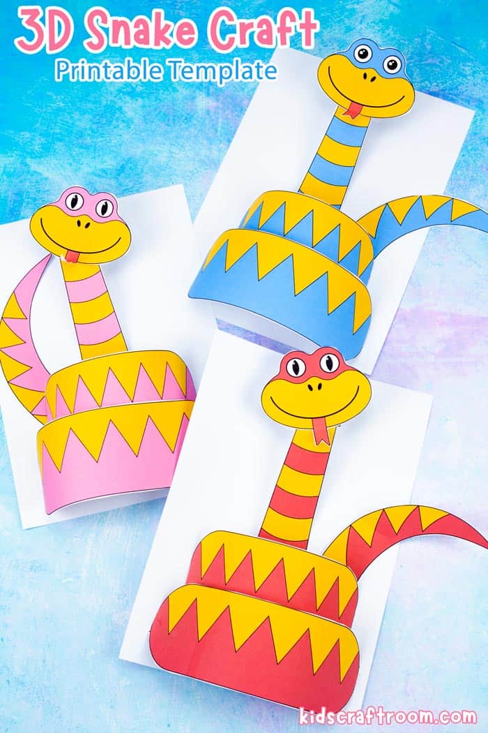 3D Snake Craft For Kids Printable Template Kids Craft Room 3D Snake Craft For Kids Printable Template Kids Craft Room
