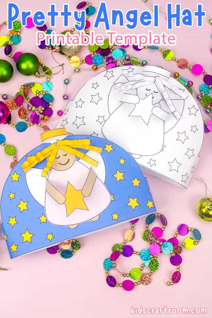 Easy Christmas Angel Hat Craft For Kids (Printable Template) - Kids ...
