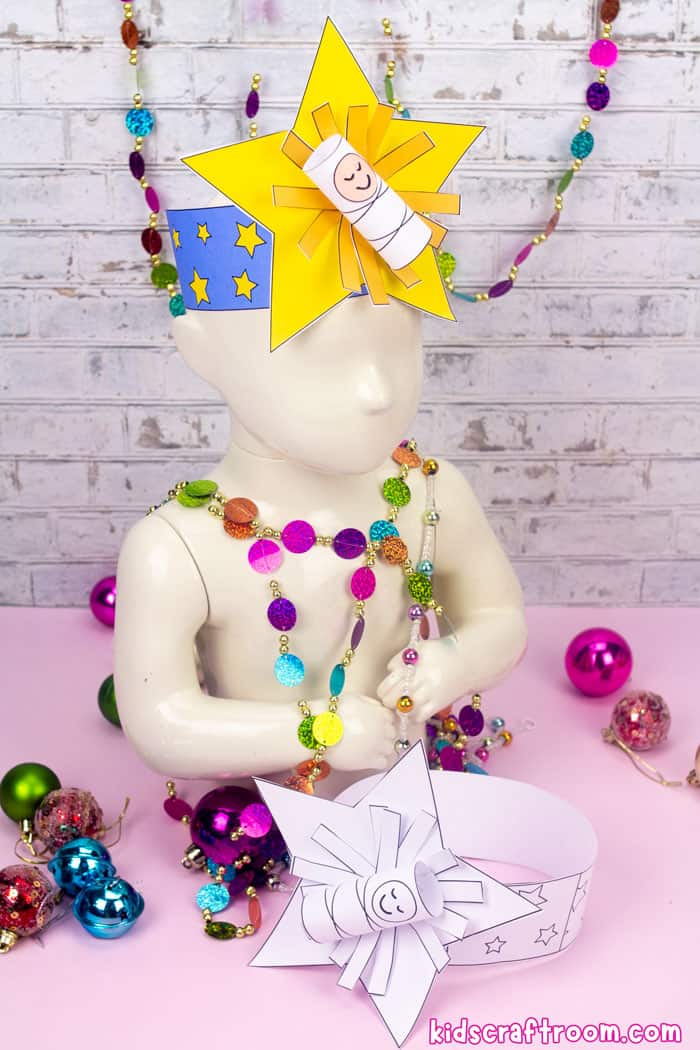 Easy Baby Jesus Hat Craft For Kids - Printable Template - Kids Craft Room