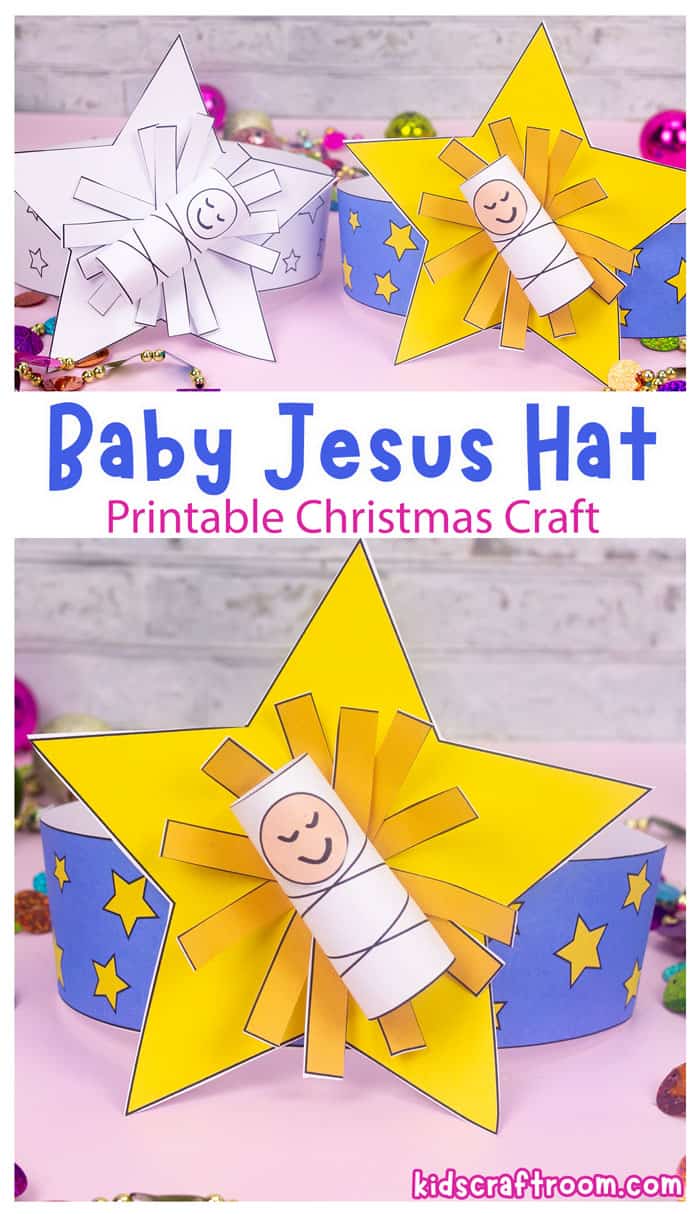 Easy Baby Jesus Hat Craft For Kids - Printable Template - Kids Craft Room