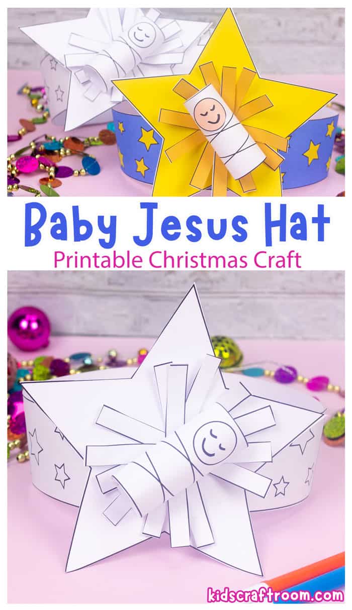 Easy Baby Jesus Hat Craft For Kids - Printable Template - Kids Craft Room