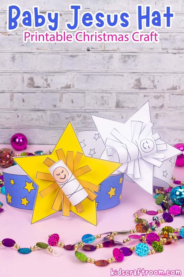 Easy Baby Jesus Hat Craft For Kids - Printable Template - Kids Craft Room
