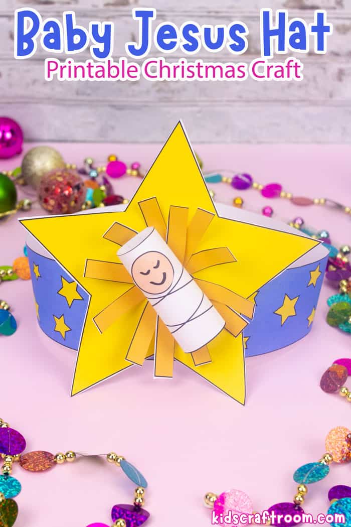 Easy Baby Jesus Hat Craft For Kids - Printable Template - Kids Craft Room