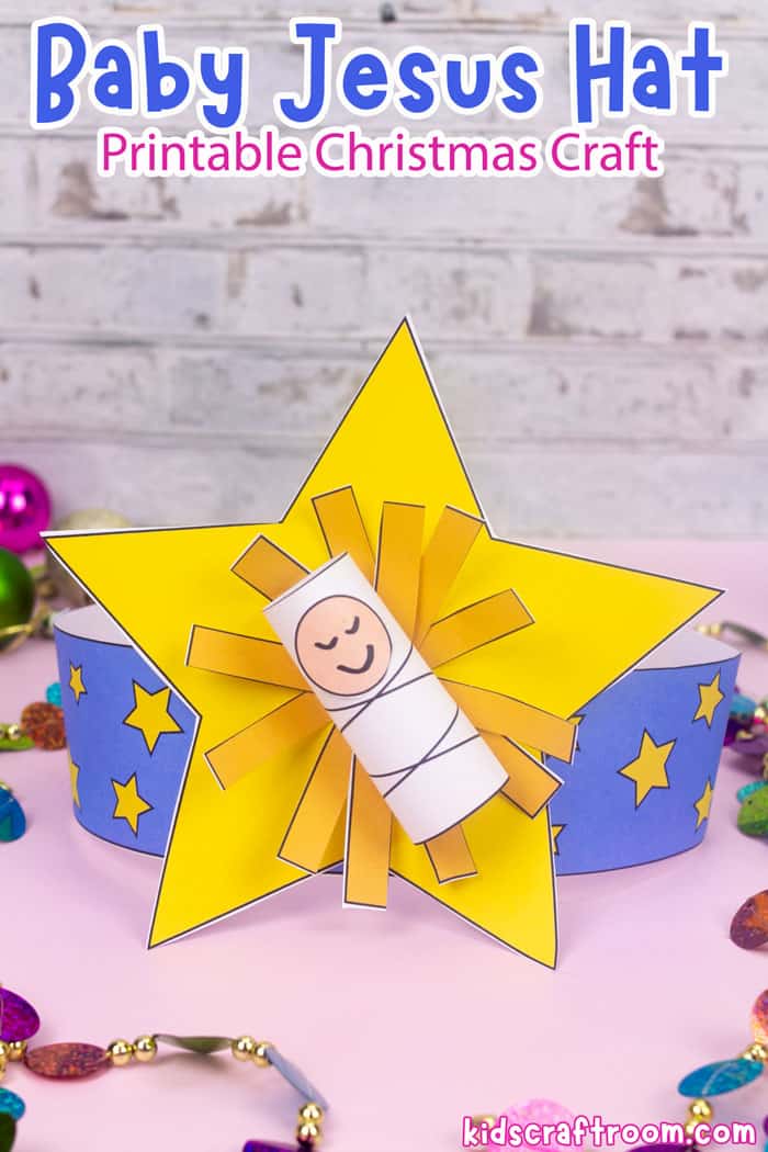 Easy Baby Jesus Hat Craft For Kids - Printable Template - Kids Craft Room