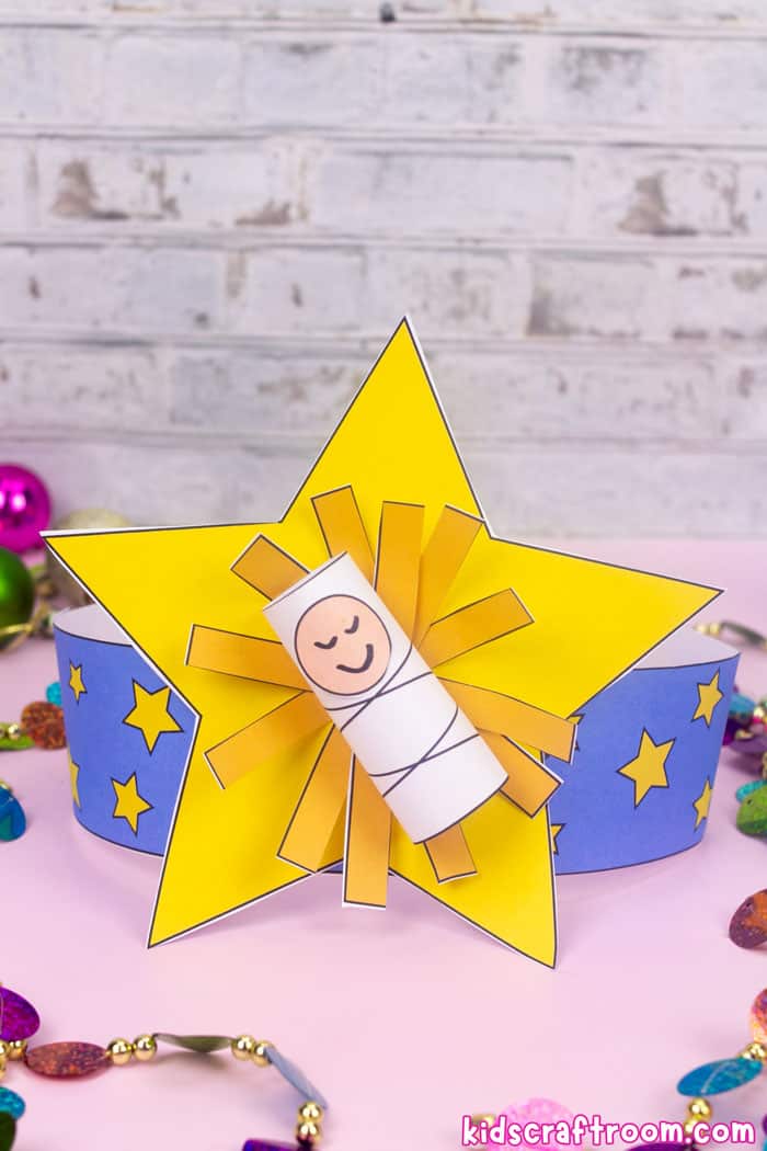 Easy Baby Jesus Hat Craft For Kids - Printable Template - Kids Craft Room