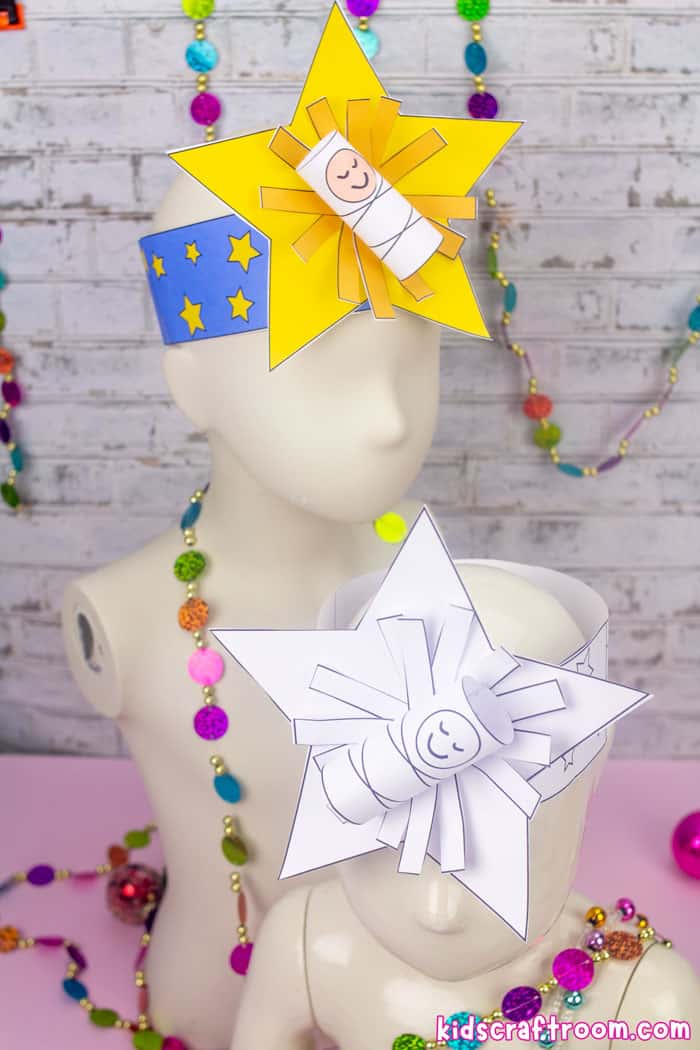 Easy Baby Jesus Hat Craft For Kids - Printable Template - Kids Craft Room