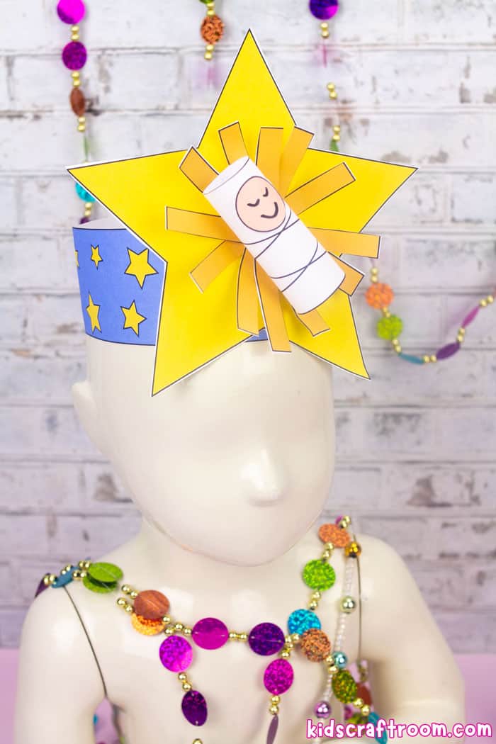 Easy Baby Jesus Hat Craft For Kids - Printable Template - Kids Craft Room