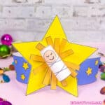 Easy Baby Jesus Hat Craft For Kids - Printable Template - Kids Craft Room