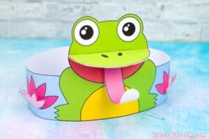Cute Frog Headband Craft For Kids (Printable Template) - Kids Craft Room