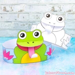 Cute Frog Headband Craft For Kids (Printable Template) - Kids Craft Room