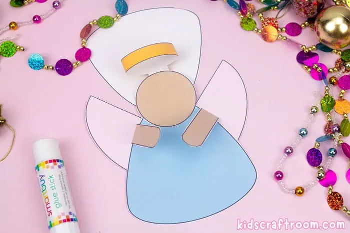 Easy Rocking Angel Craft For Kids (Printable Template) - Kids Craft Room