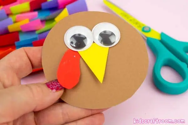 Colourful Curled Paper Turkey Craft For Kids - Kids Craft Room