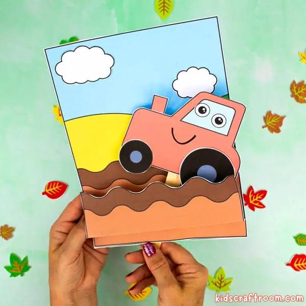 Moving Tractor Craft For Kids - Fun Preschool Farm Craft - Kids Craft Room
