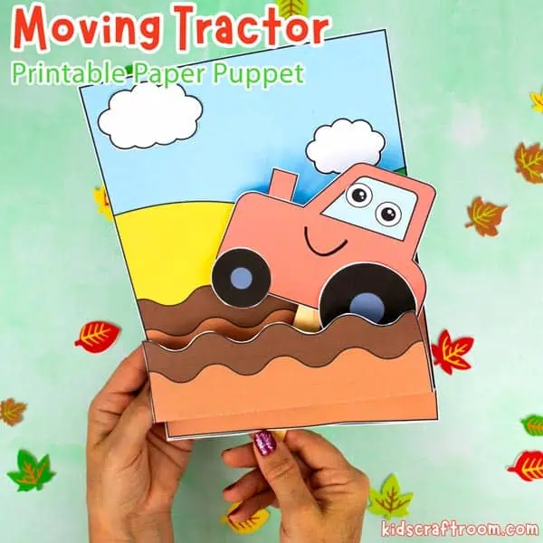 Moving Tractor Craft For Kids - Fun Preschool Farm Craft - Kids Craft Room