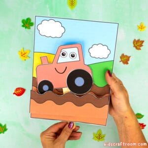 Moving Tractor Craft For Kids - Fun Preschool Farm Craft - Kids Craft Room