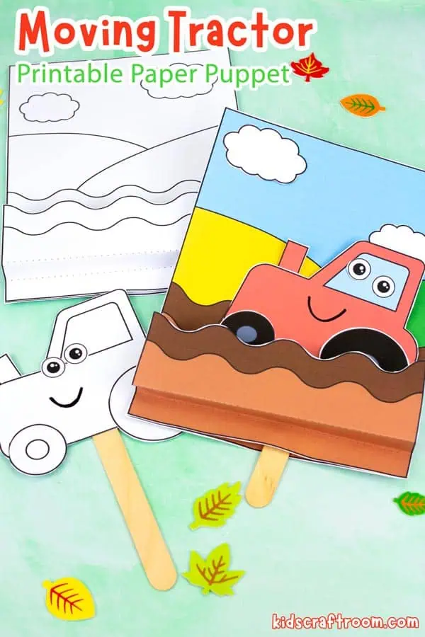 Moving Tractor Craft For Kids - Fun Preschool Farm Craft - Kids Craft Room
