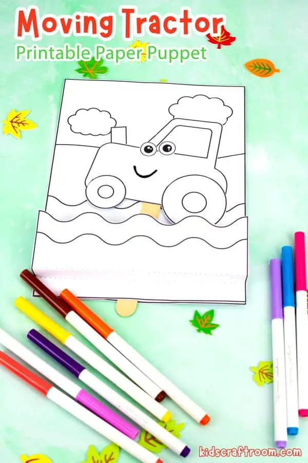 Moving Tractor Craft For Kids - Fun Preschool Farm Craft - Kids Craft Room