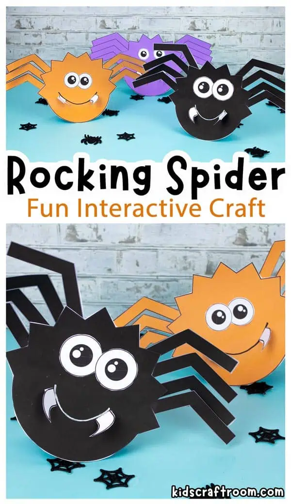 Rocking Spider Craft (Easy Printable Template for Kids) - Kids Craft Room
