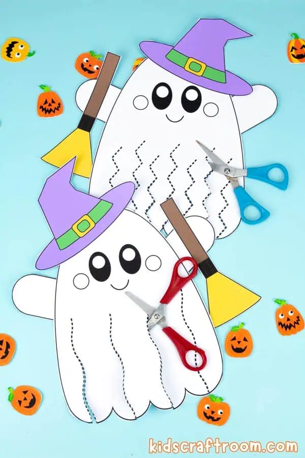 Halloween Ghost Cutting Skills Activity For Kids - Kids Craft Room