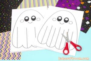 Halloween Ghost Cutting Skills Activity For Kids - Kids Craft Room