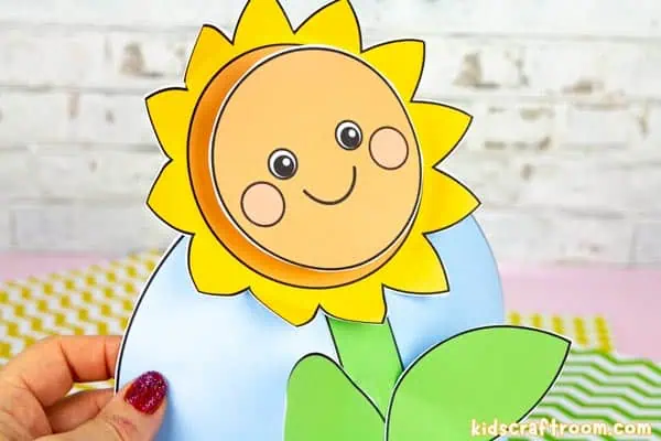 Easy Sunflower Hat Craft For Kids (Printable Template) - Kids Craft Room