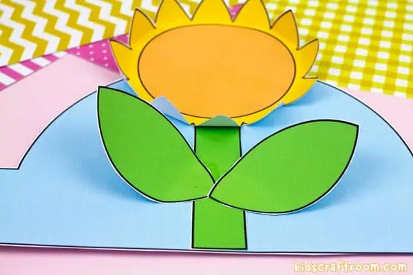 Easy Sunflower Hat Craft For Kids (Printable Template) - Kids Craft Room
