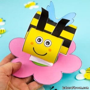 Springy 3D Paper Bee Craft For Kids - Kids Craft Room